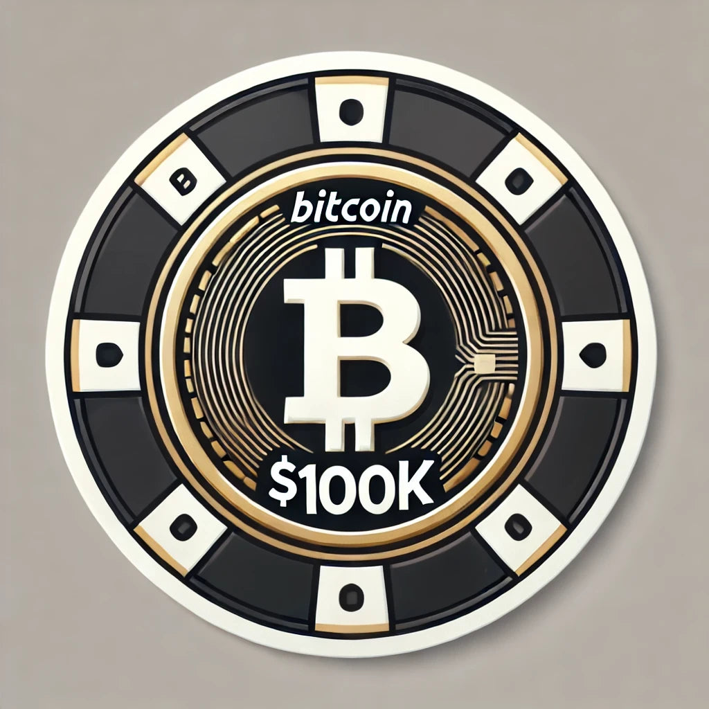 Bitcoin $100K Poker Chip Sticker – Carrcolabels.com
